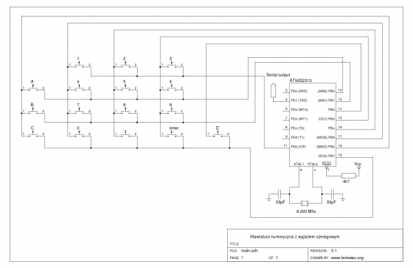 Numeric Keypad With Serial Or Spi Interface Leniwiec Ee And It Blog